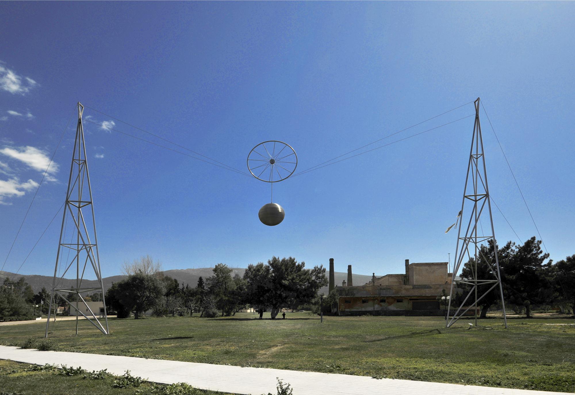 Twelve Ray-Spoked Wheel on Cables Counterbalanced by a Sphere ...