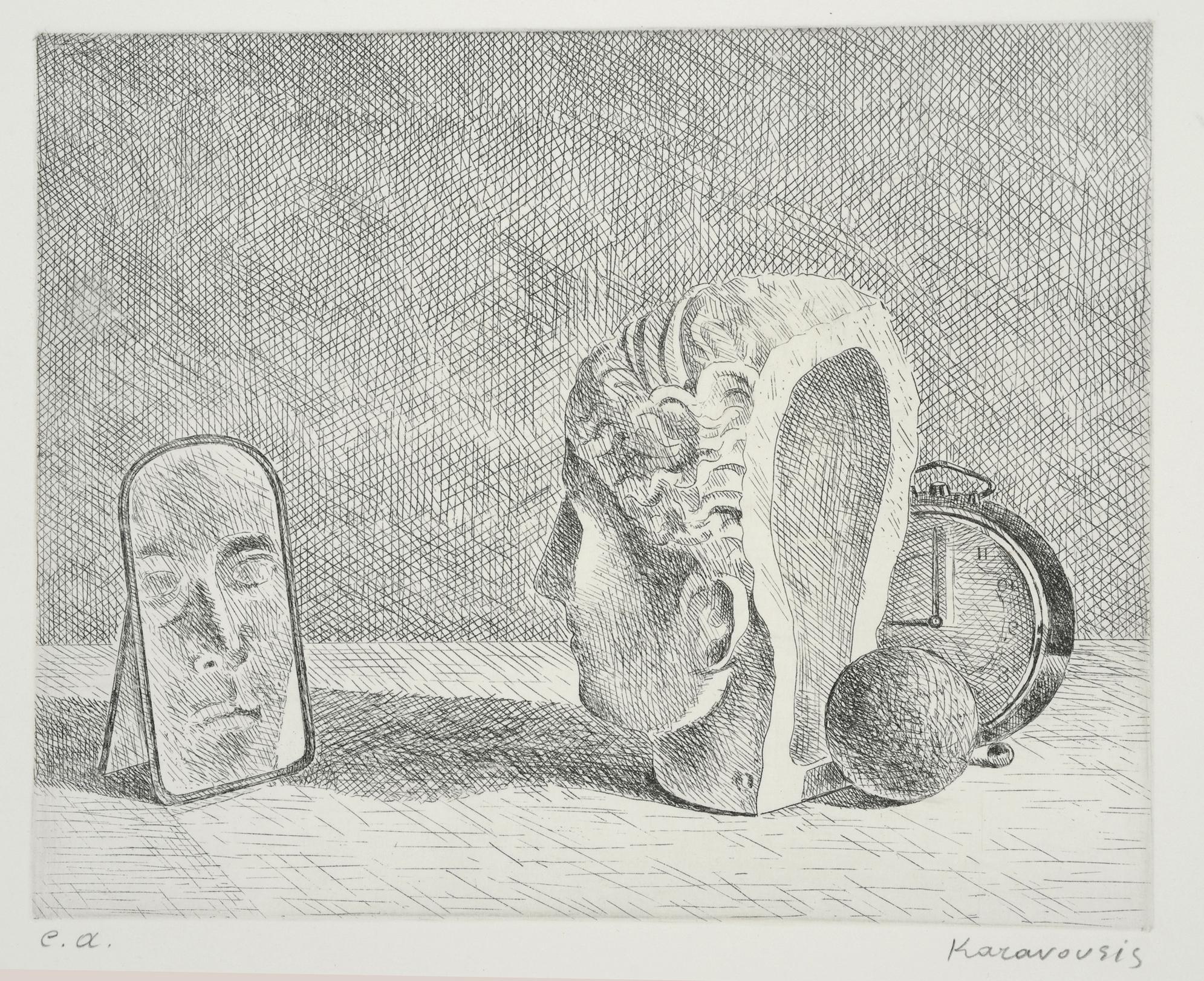 Head of Statue and Mirror - National Gallery