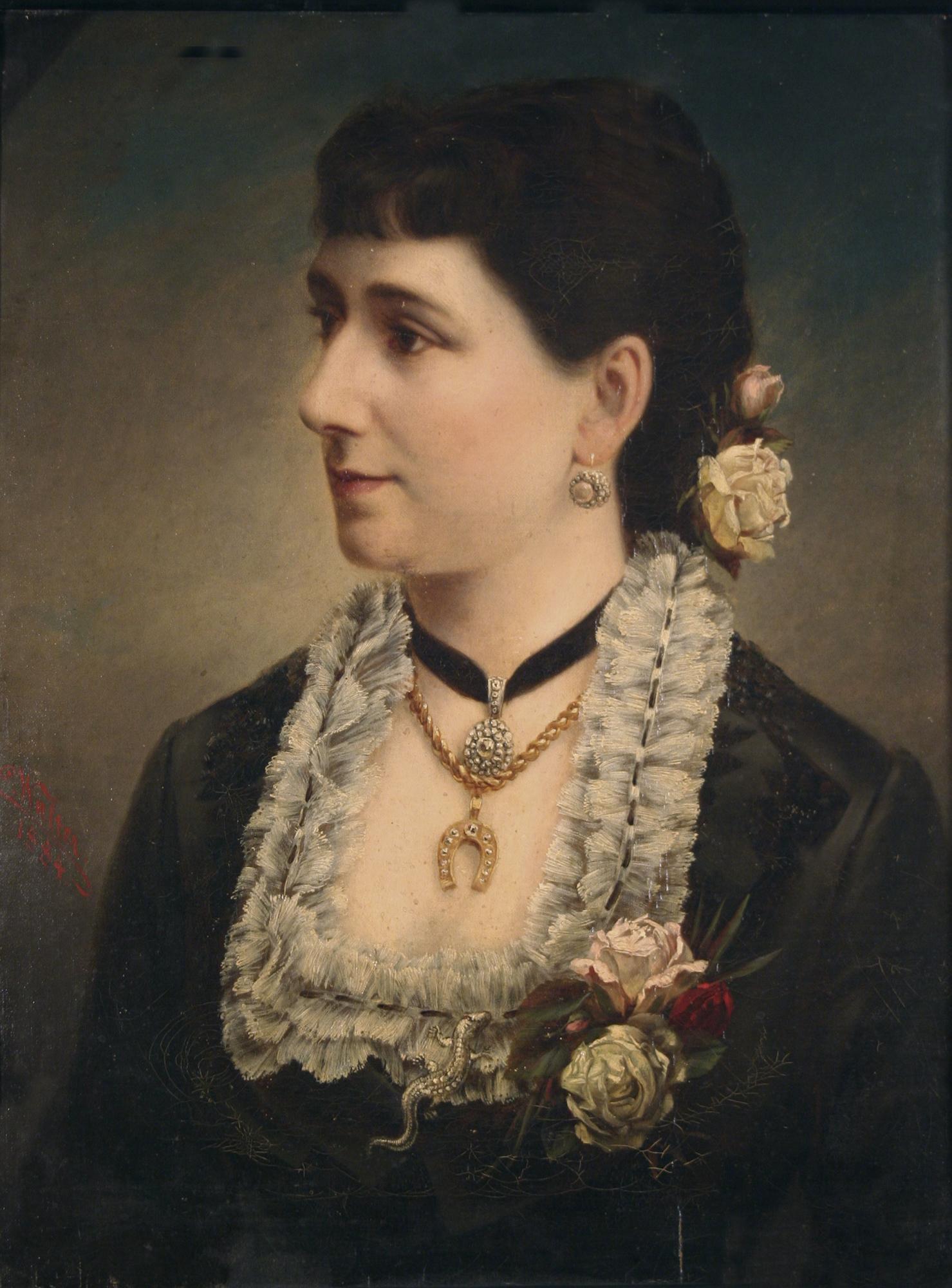 Portrait of a Lady with Roses on Chest - National Gallery