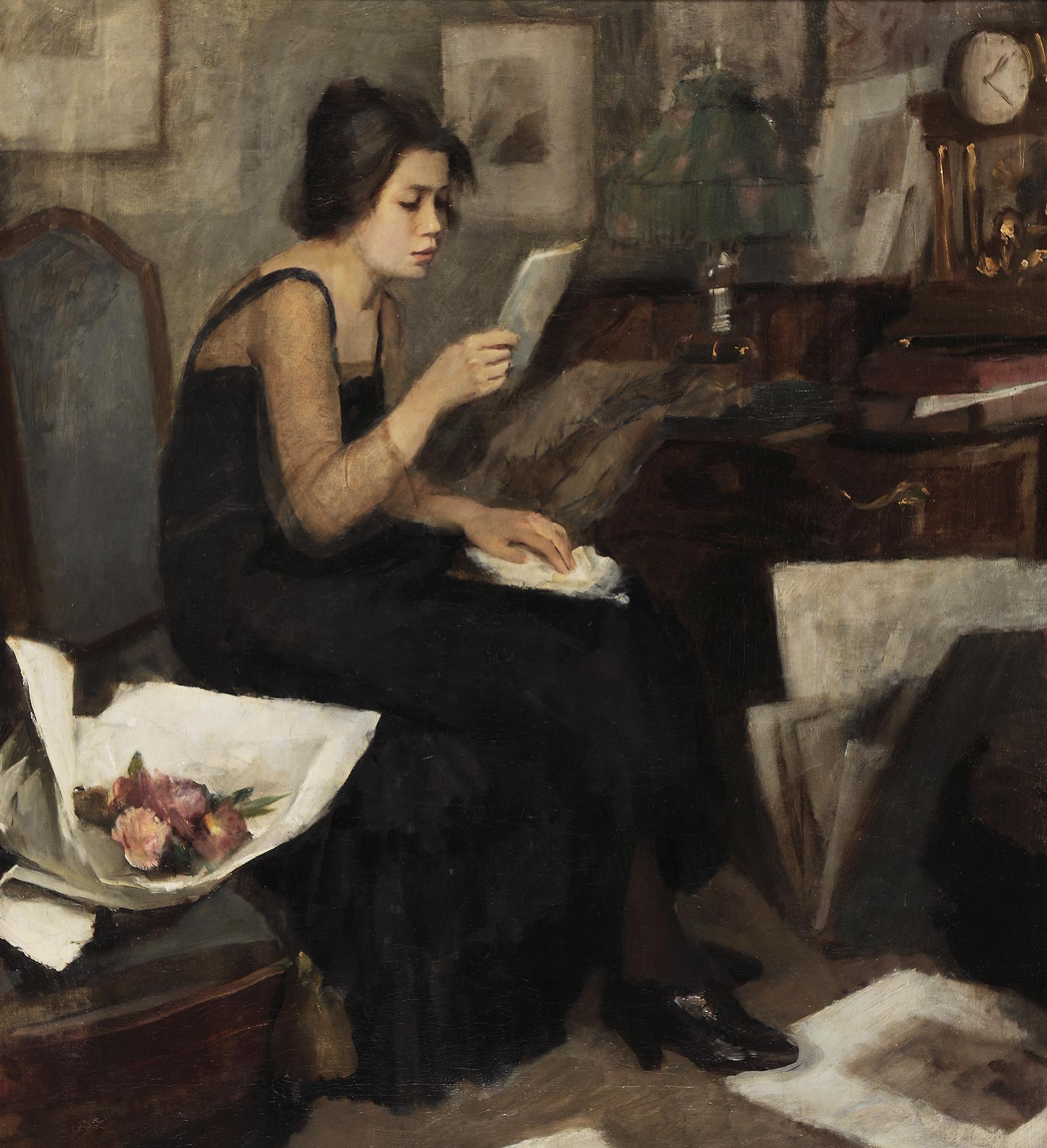 Lady Reading a Letter (Accompanying a Bouquet) - National Gallery