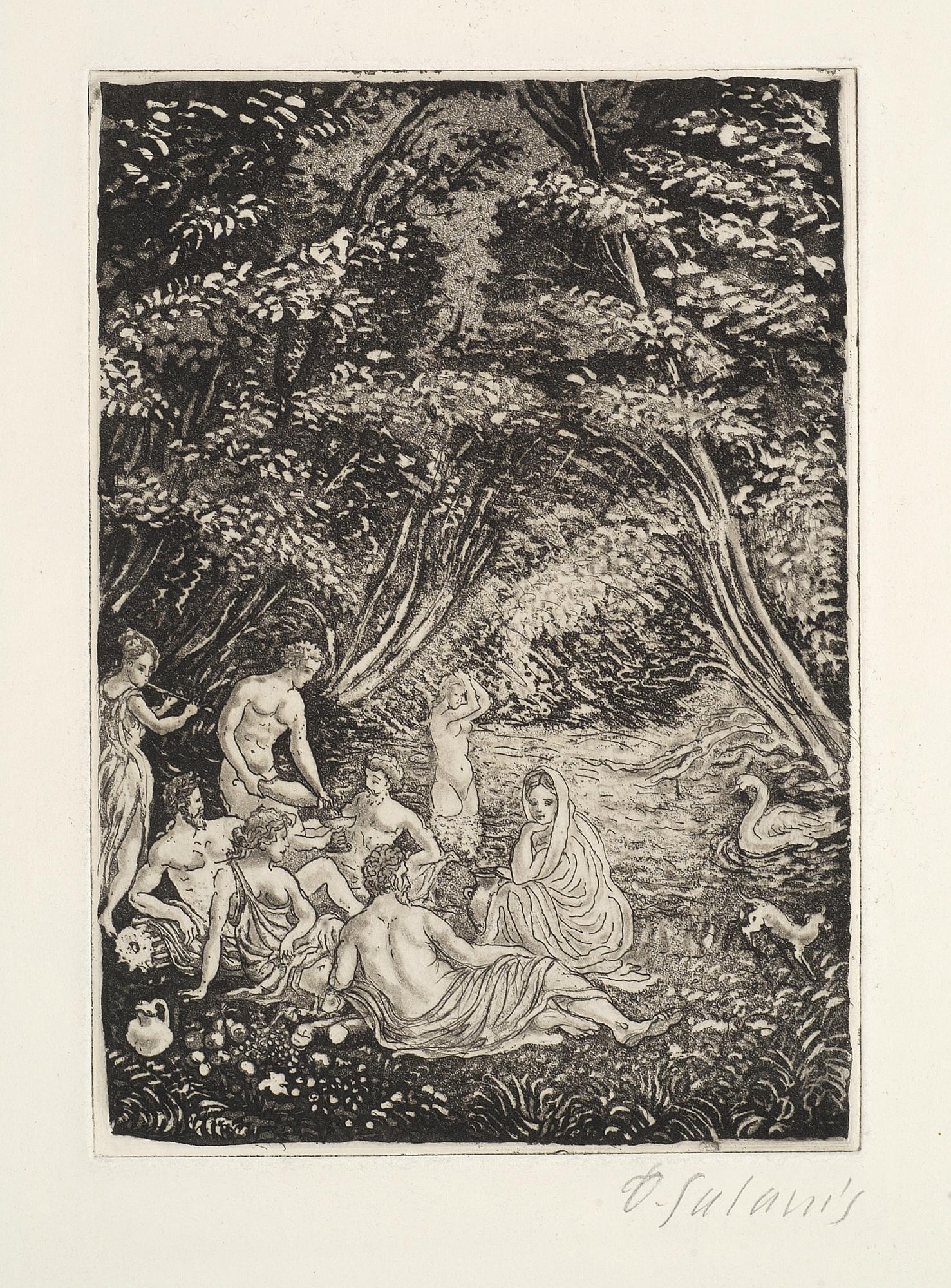 From the series: "Idylls of Theocritus" - (VII) The Harvest-Home ...