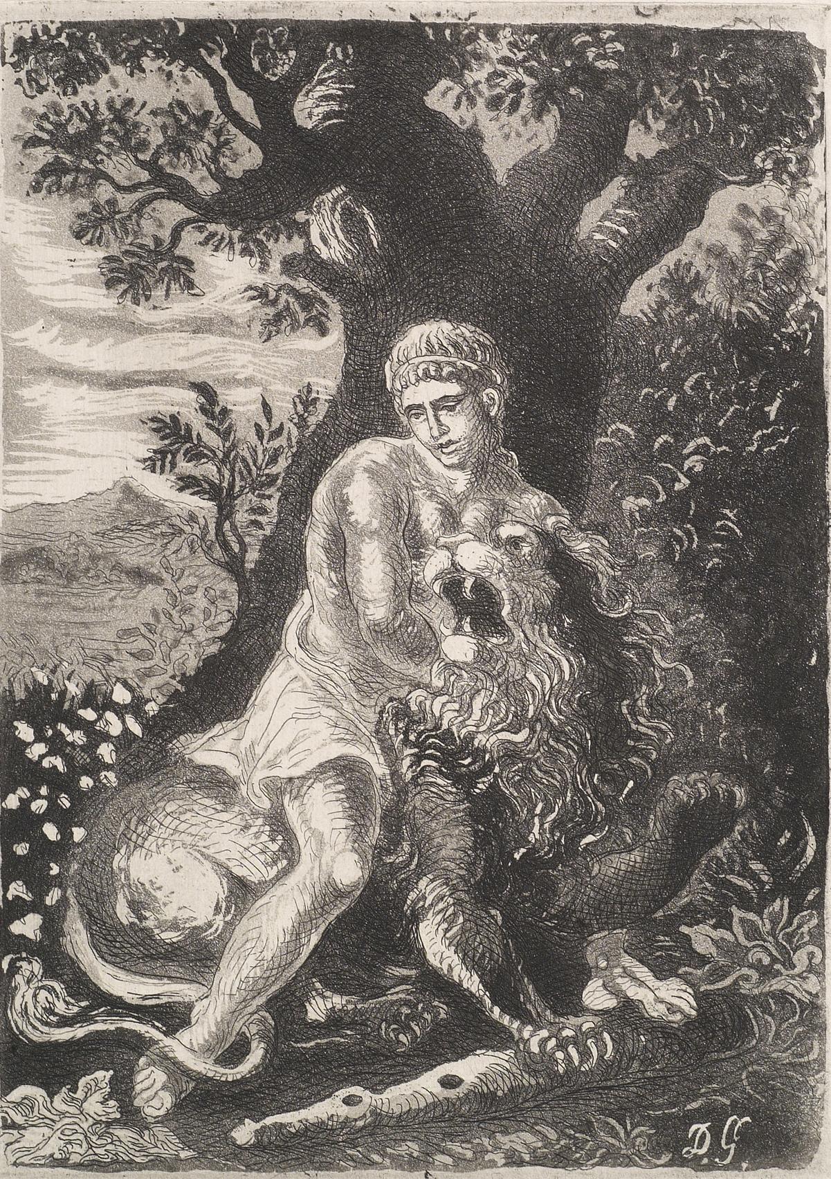 From the series: "Idylls of Theocritus" - (XXI) How Heracles slew the ...