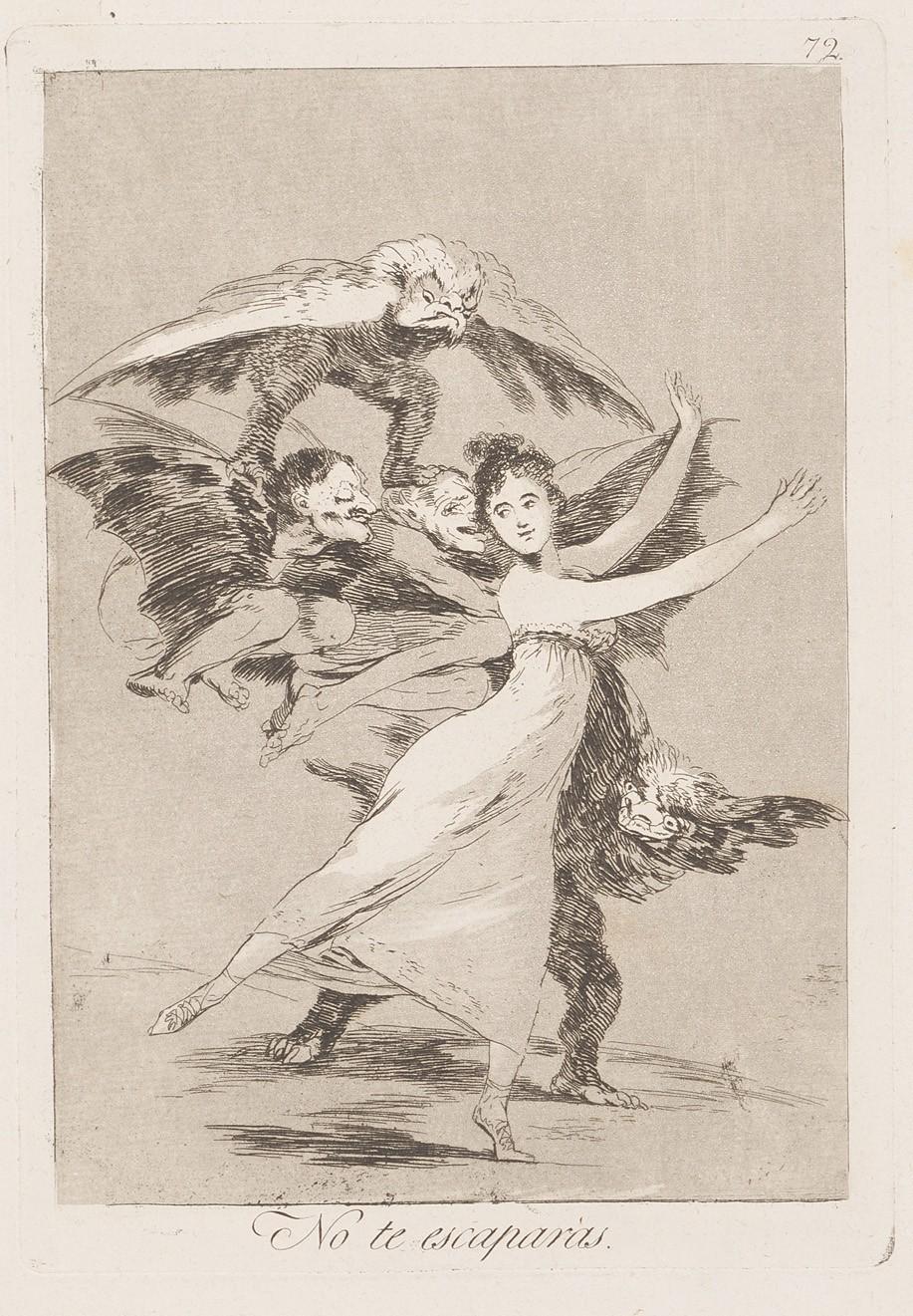 From the series "Los Caprichos" - You will not escape - National Gallery