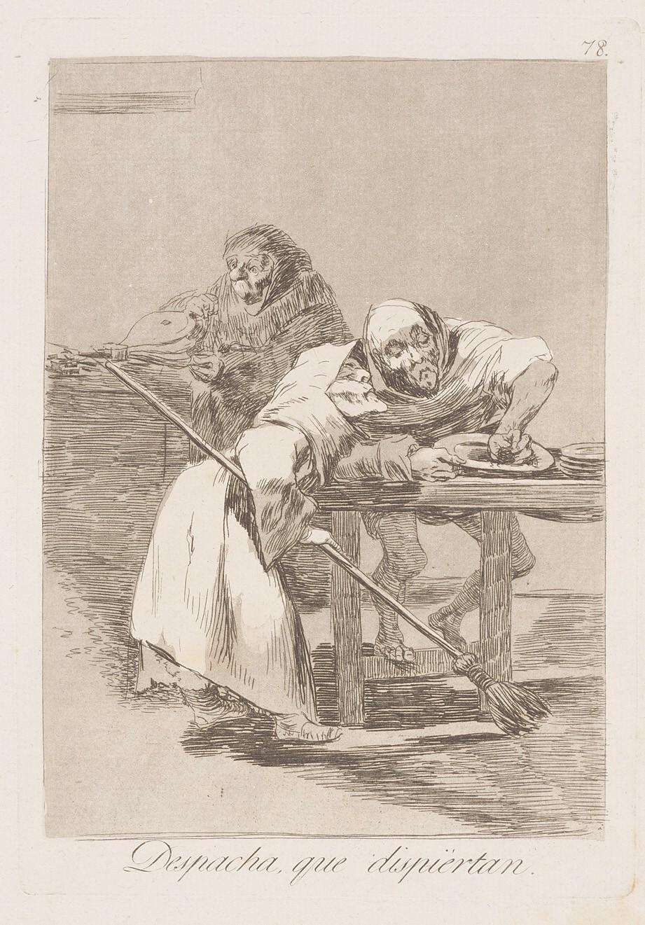 From the series "Los Caprichos" - Be quick, they are waking up ...