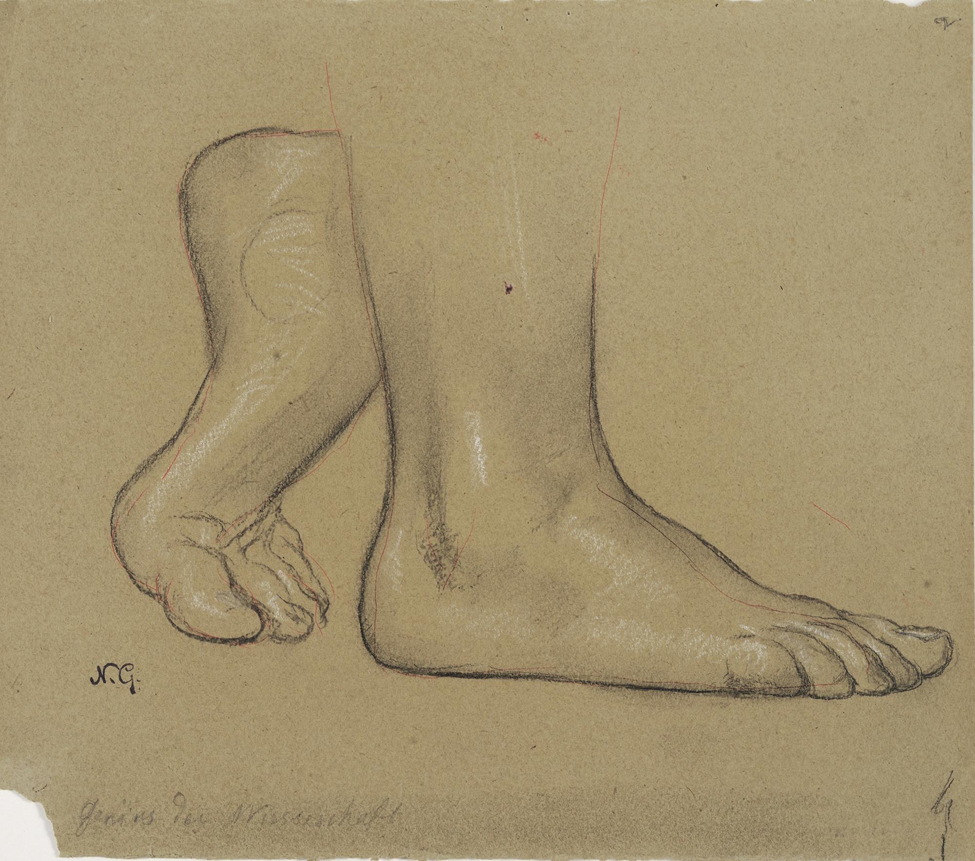 Study of the Feet for the "Genius of Science" - National Gallery