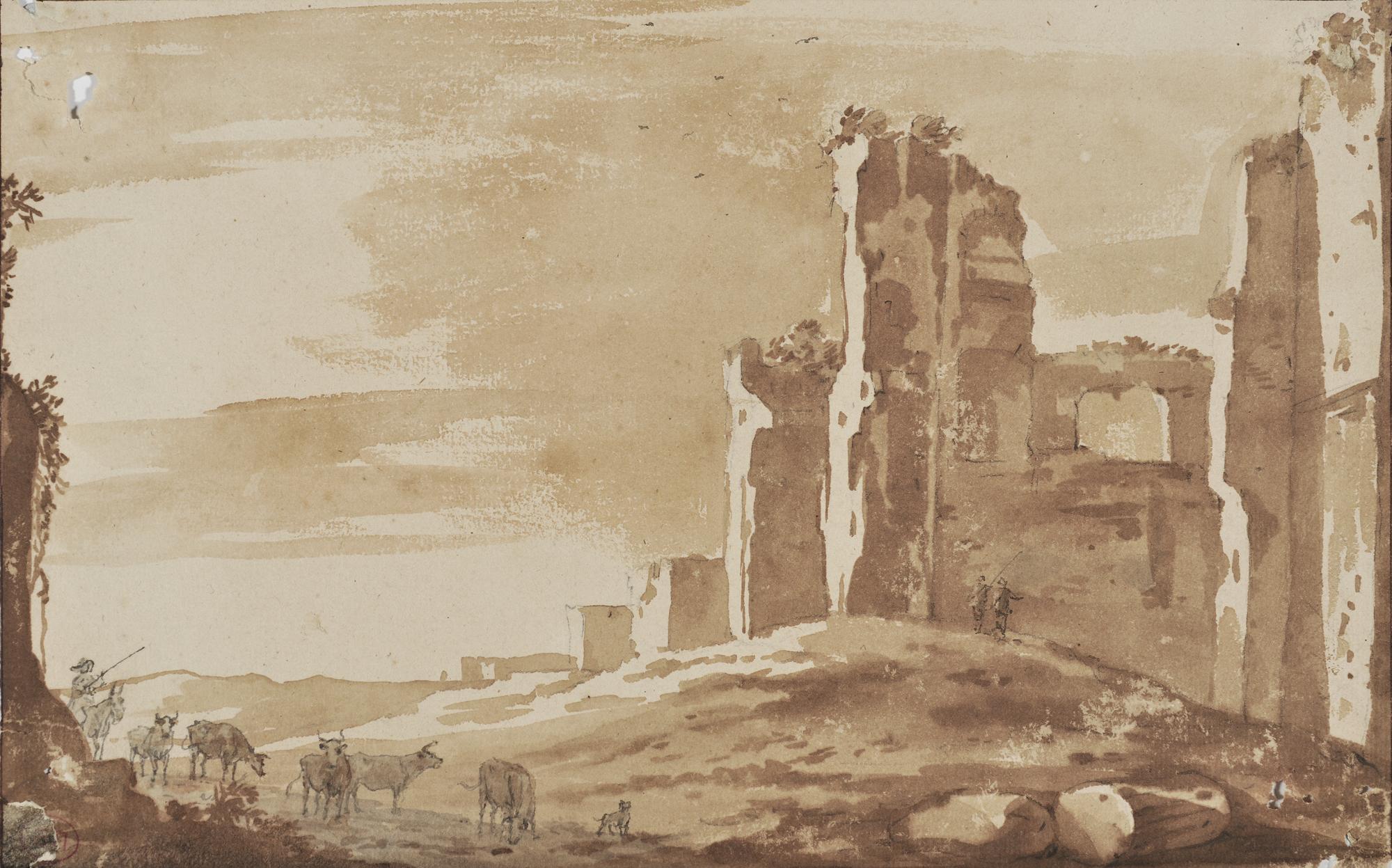 Landscape with Ancient Ruins and Flock of Animals - National Gallery