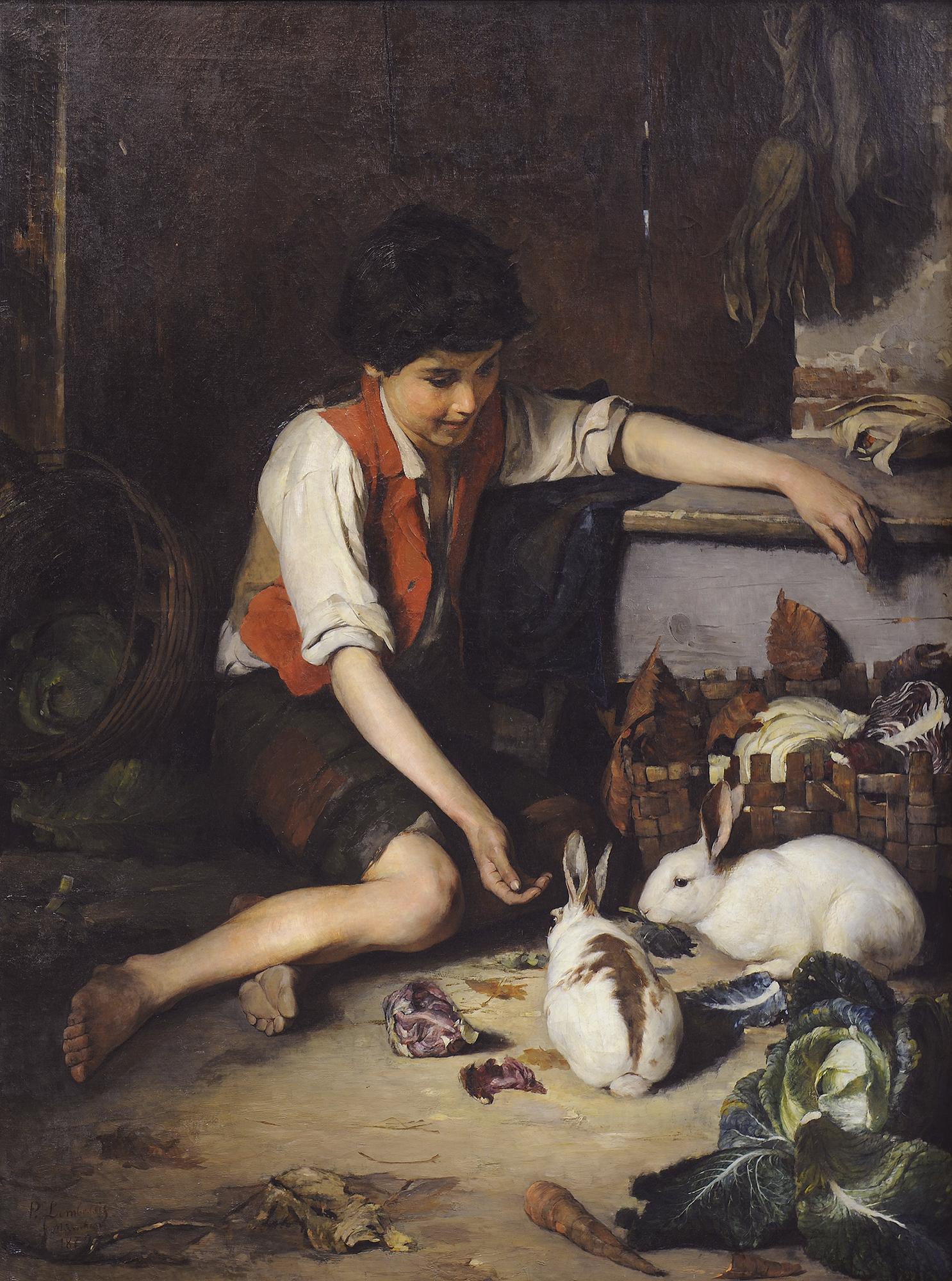 The Child with the Rabbits - National Gallery