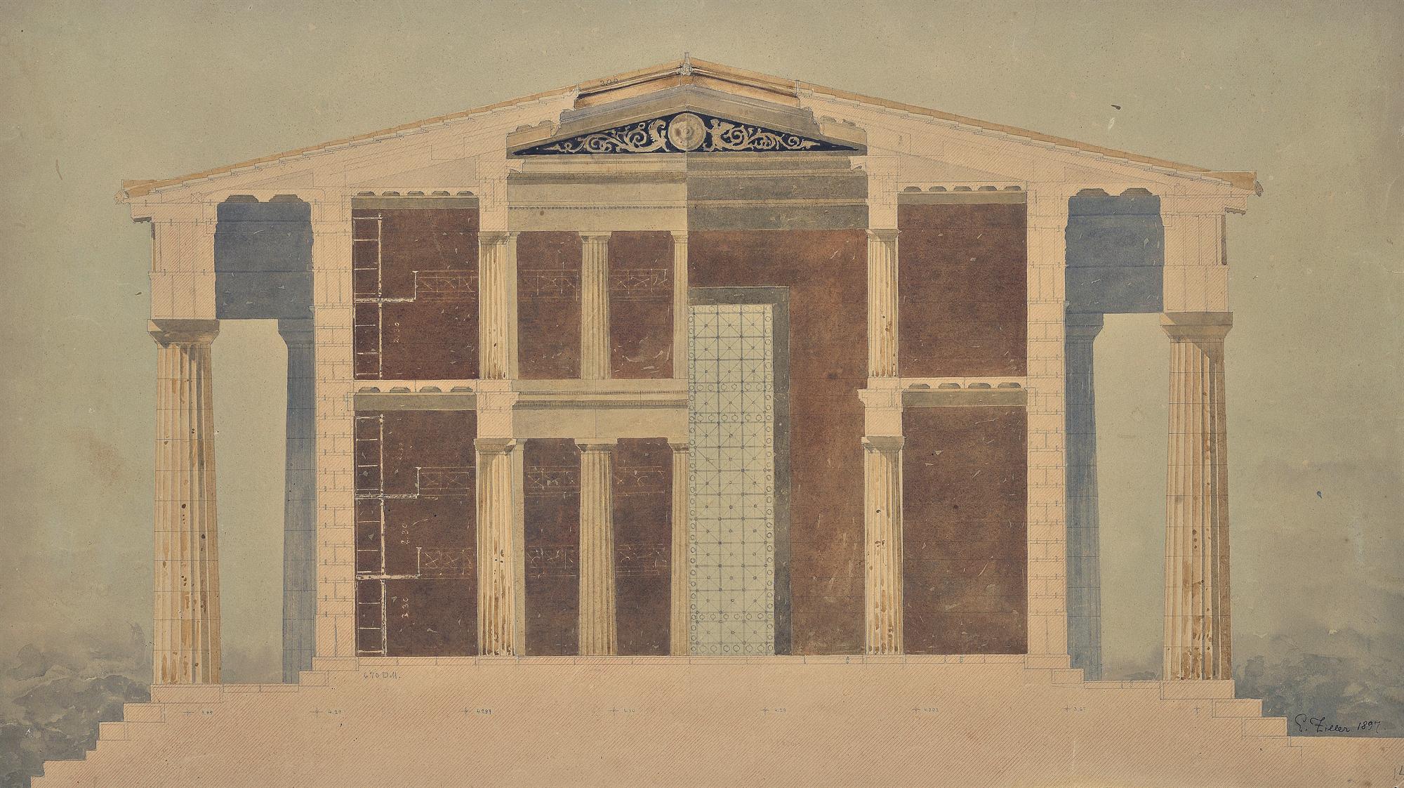 Parthenon. Cross Section with Galleries in the Inner Wall - National Gallery