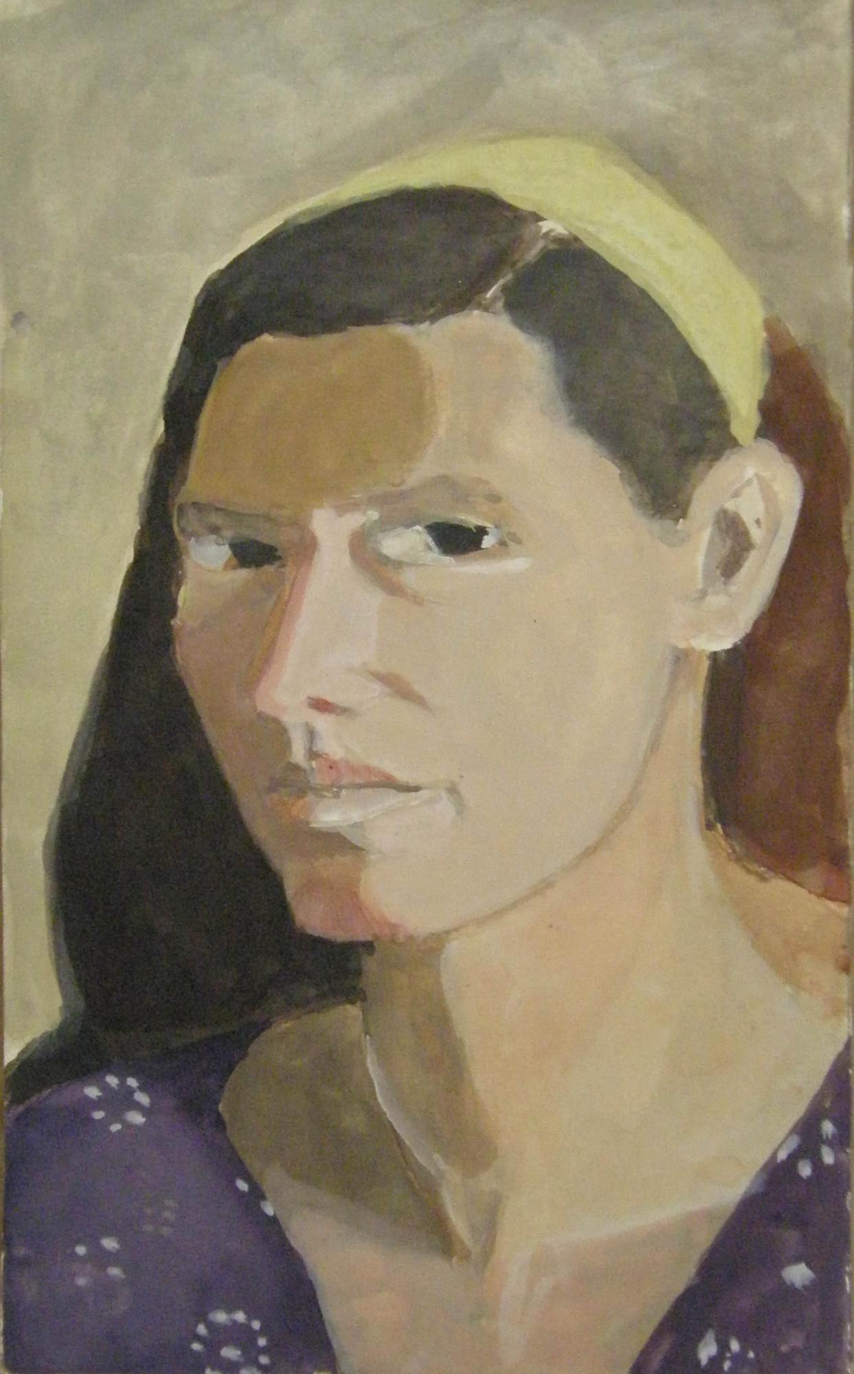 Self-Portrait with Yellow Ribbon in her Hair Self-Portrait with Yellow ...