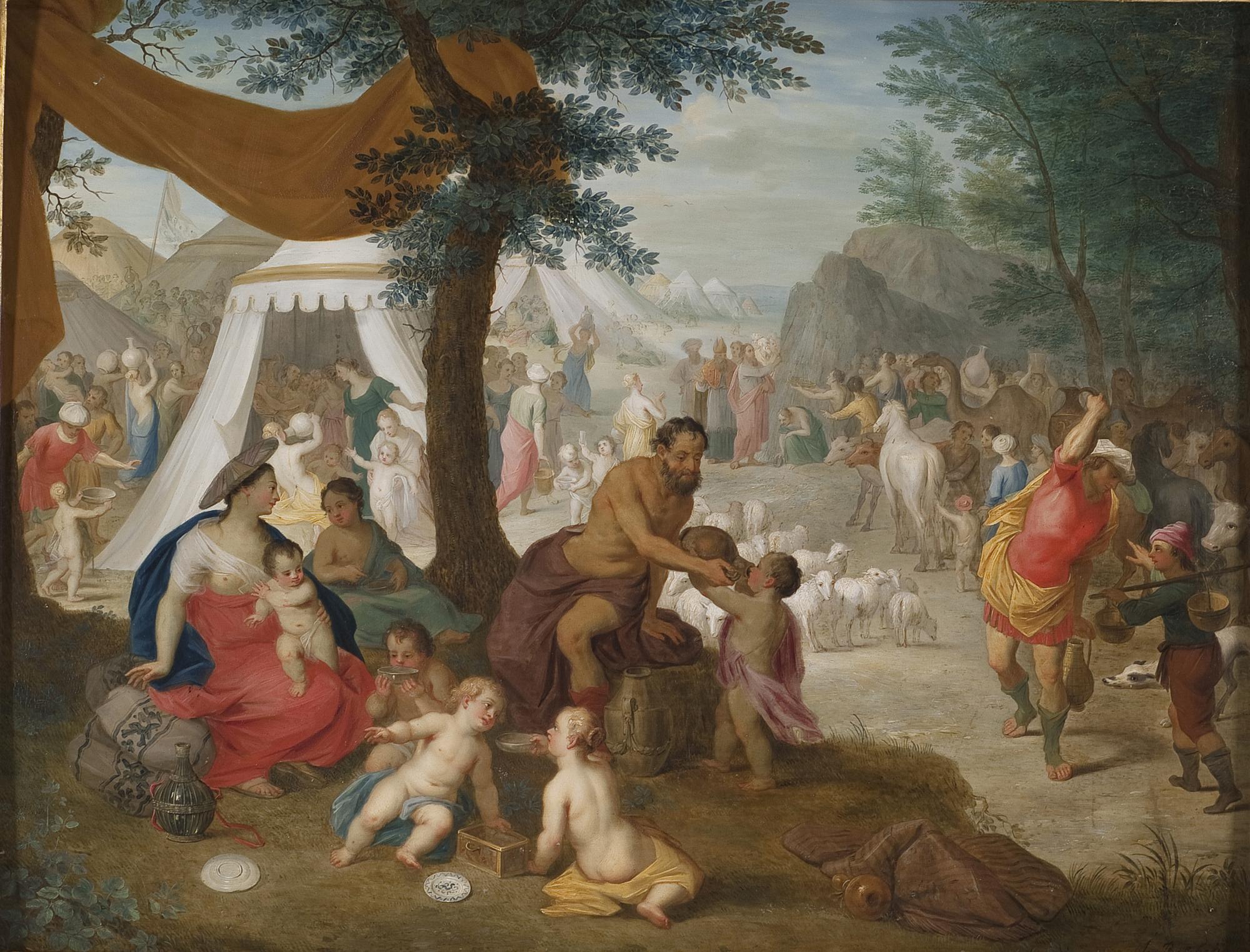 Moses Makes Water Gush from a Rock - National Gallery