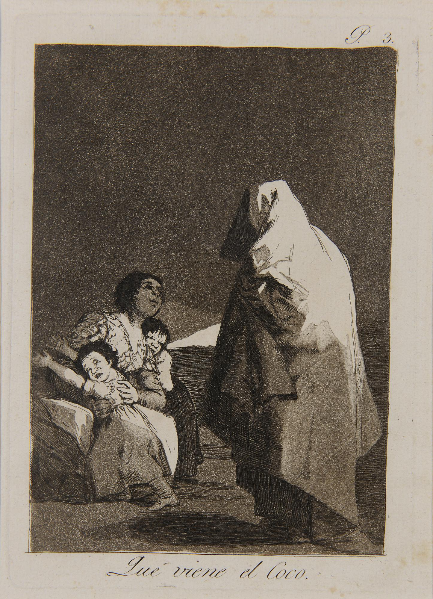 From the series "Los Caprichos" - Here comes the bogey - man ...