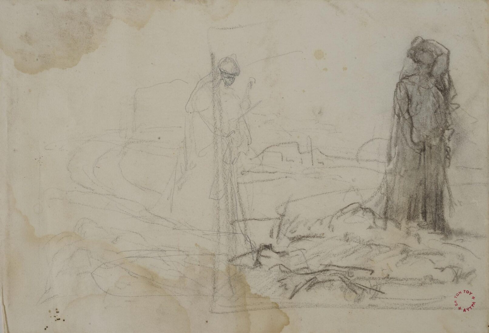Study for the Painting "Antigone in front of the Dead Polyneikes ...